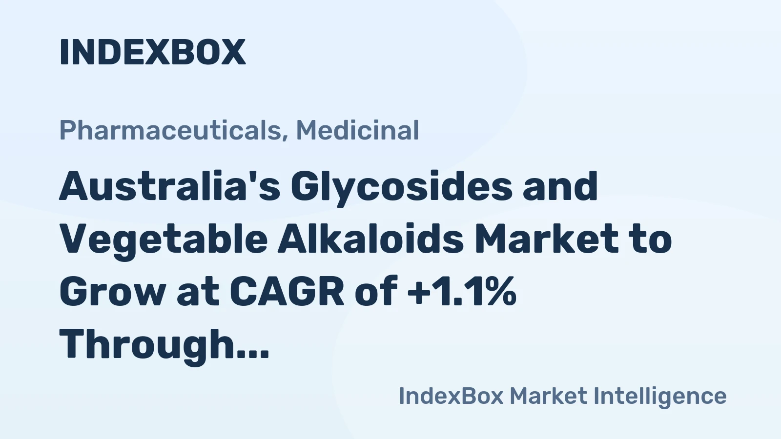 Australia's Glycosides and Vegetable Alkaloids Market to Grow at CAGR of +1.1% Through 2035