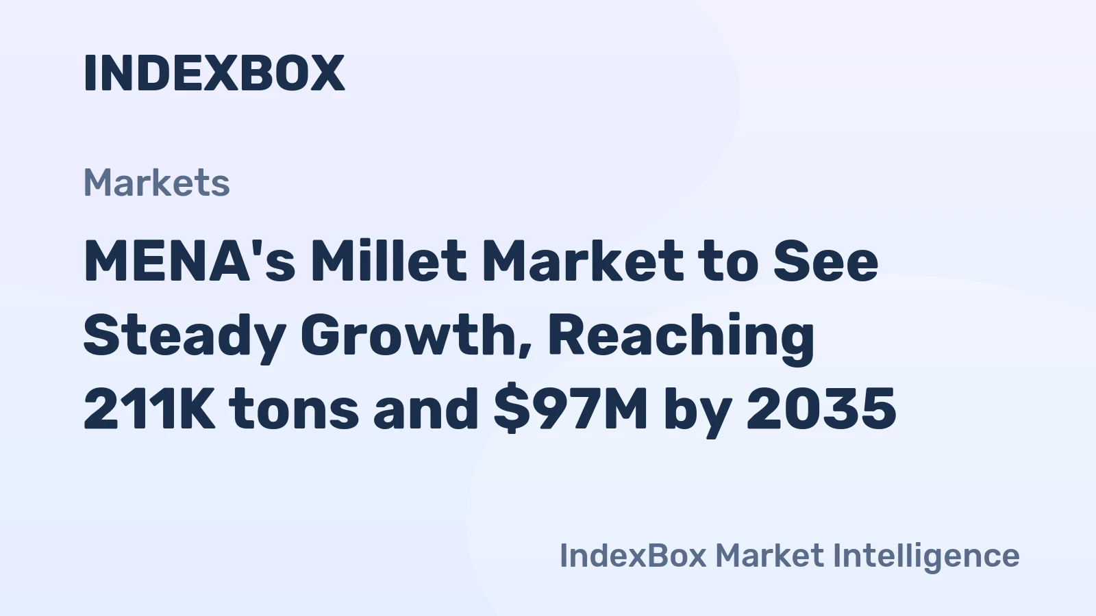 MENA's Millet Market to See Steady Growth, Reaching 211K tons and $97M by 2035