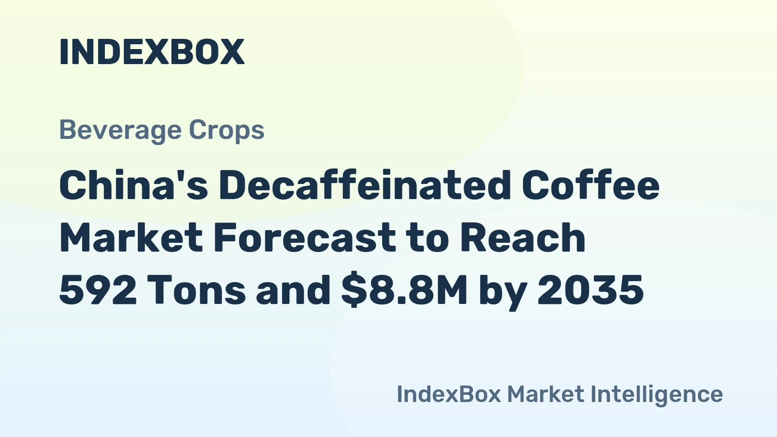 China's Decaffeinated Coffee Market Forecast to Reach 592 Tons and $8.8M by 2035