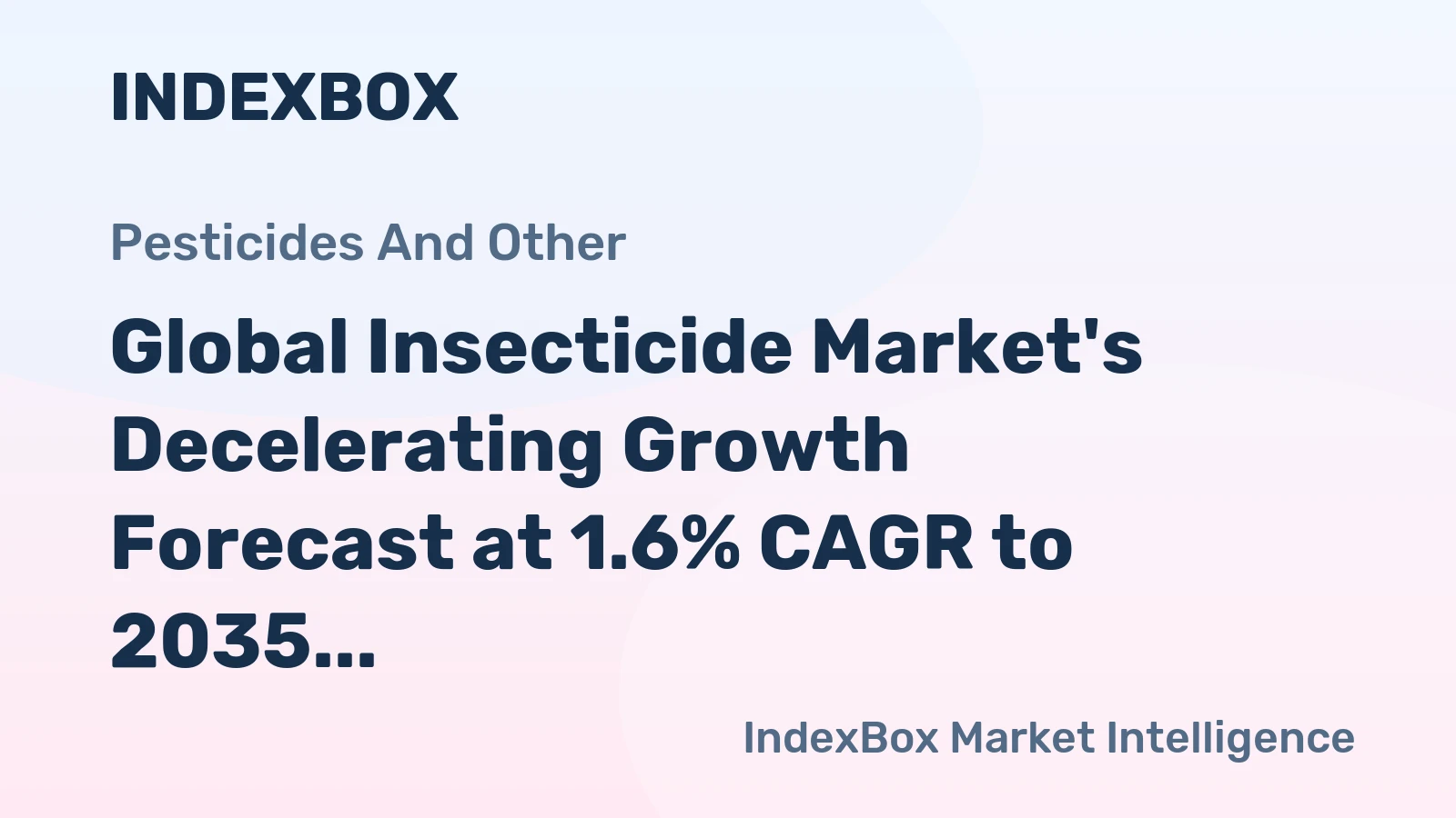 Global Insecticide Market's Decelerating Growth Forecast at 1.6% CAGR to 2035