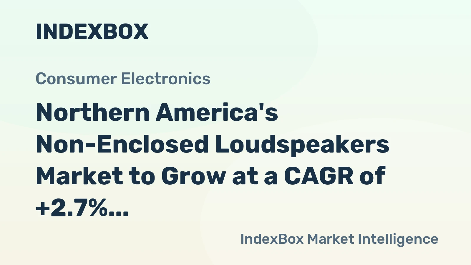 Northern America's Non-Enclosed Loudspeakers Market to Grow at a CAGR of +2.7% to Reach $1.2B by 2035