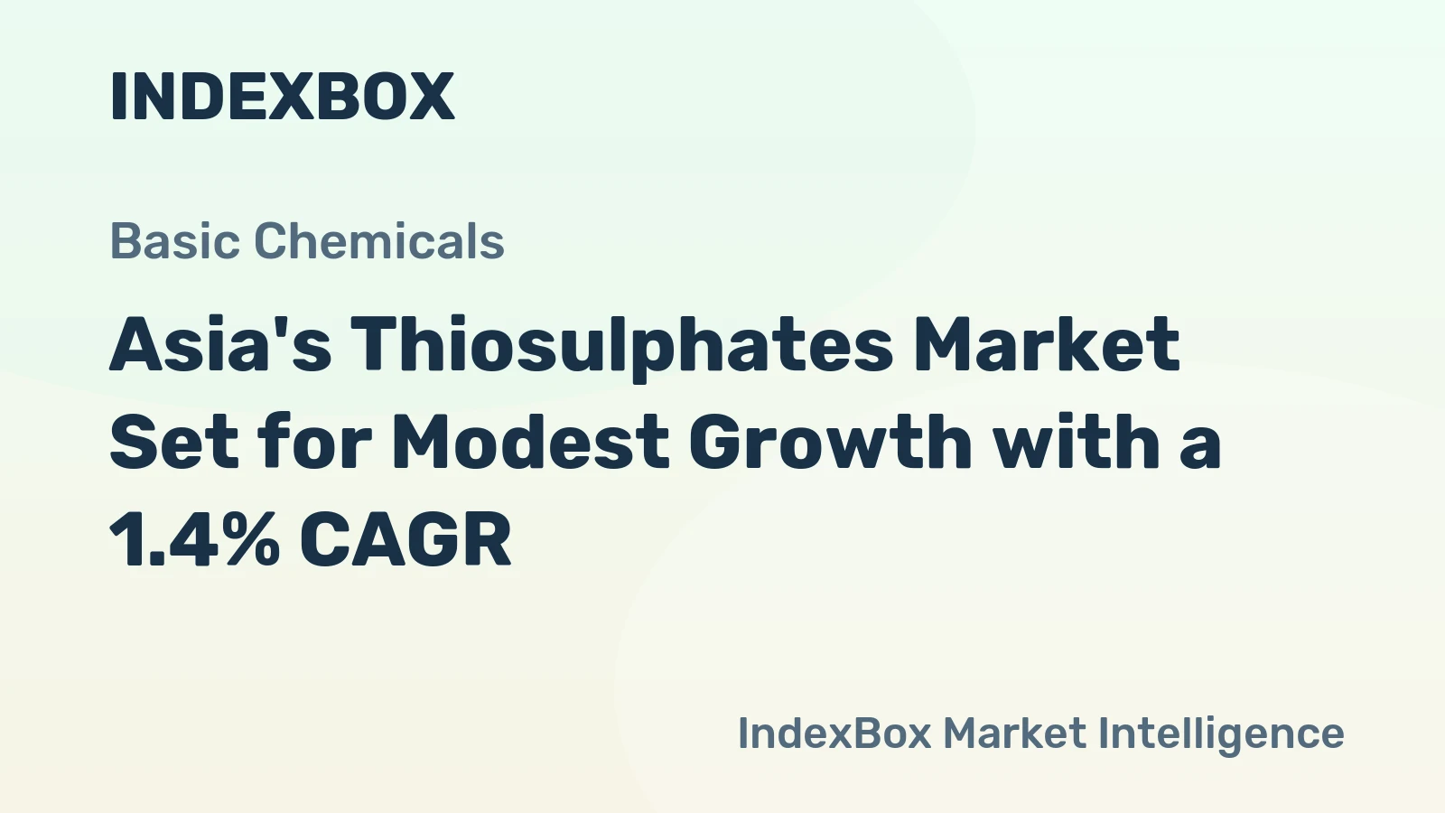 Asia's Thiosulphates Market Set for Modest Growth with a 1.4% CAGR