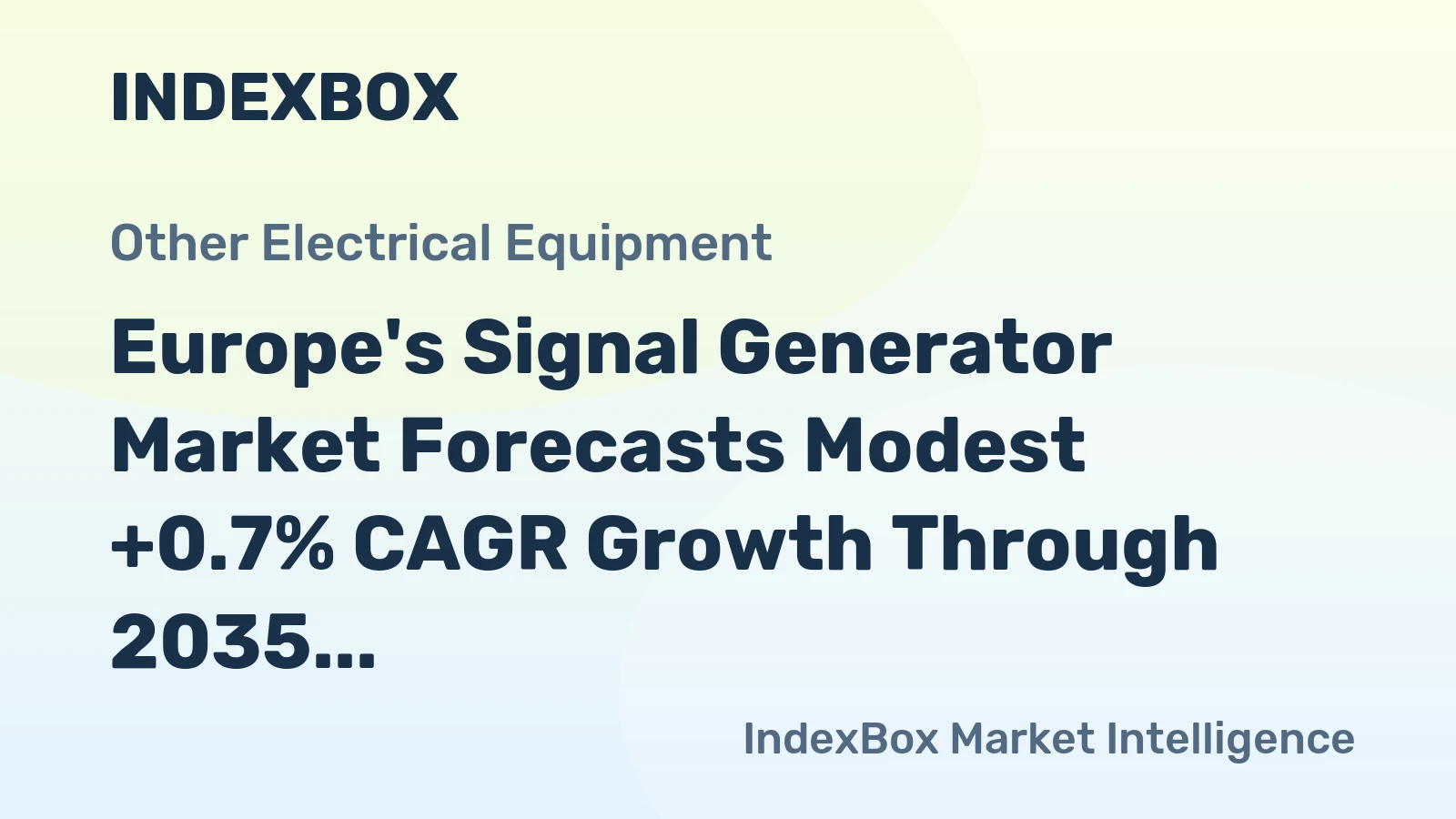 Europe's Signal Generator Market Forecasts Modest +0.7% CAGR Growth Through 2035