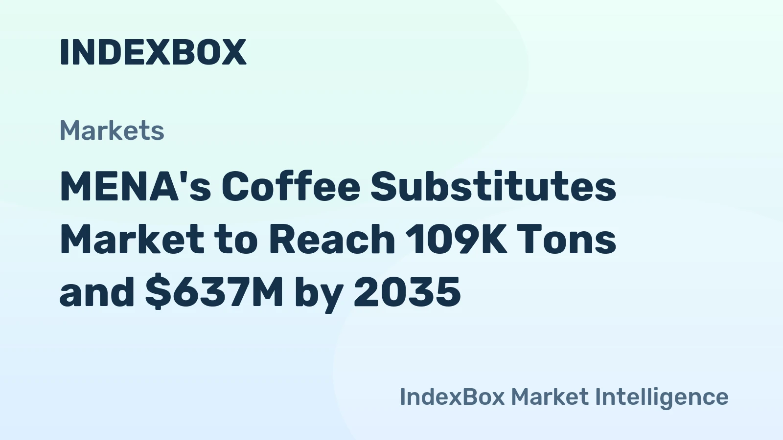 MENA's Coffee Substitutes Market to Reach 109K Tons and $637M by 2035