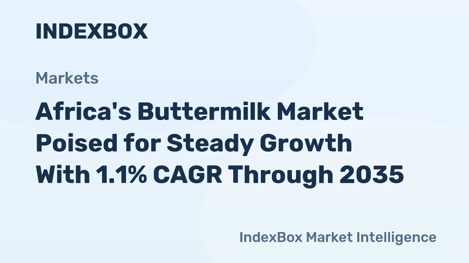Africa's Buttermilk Market Poised for Steady Growth With 1.1% CAGR Through 2035