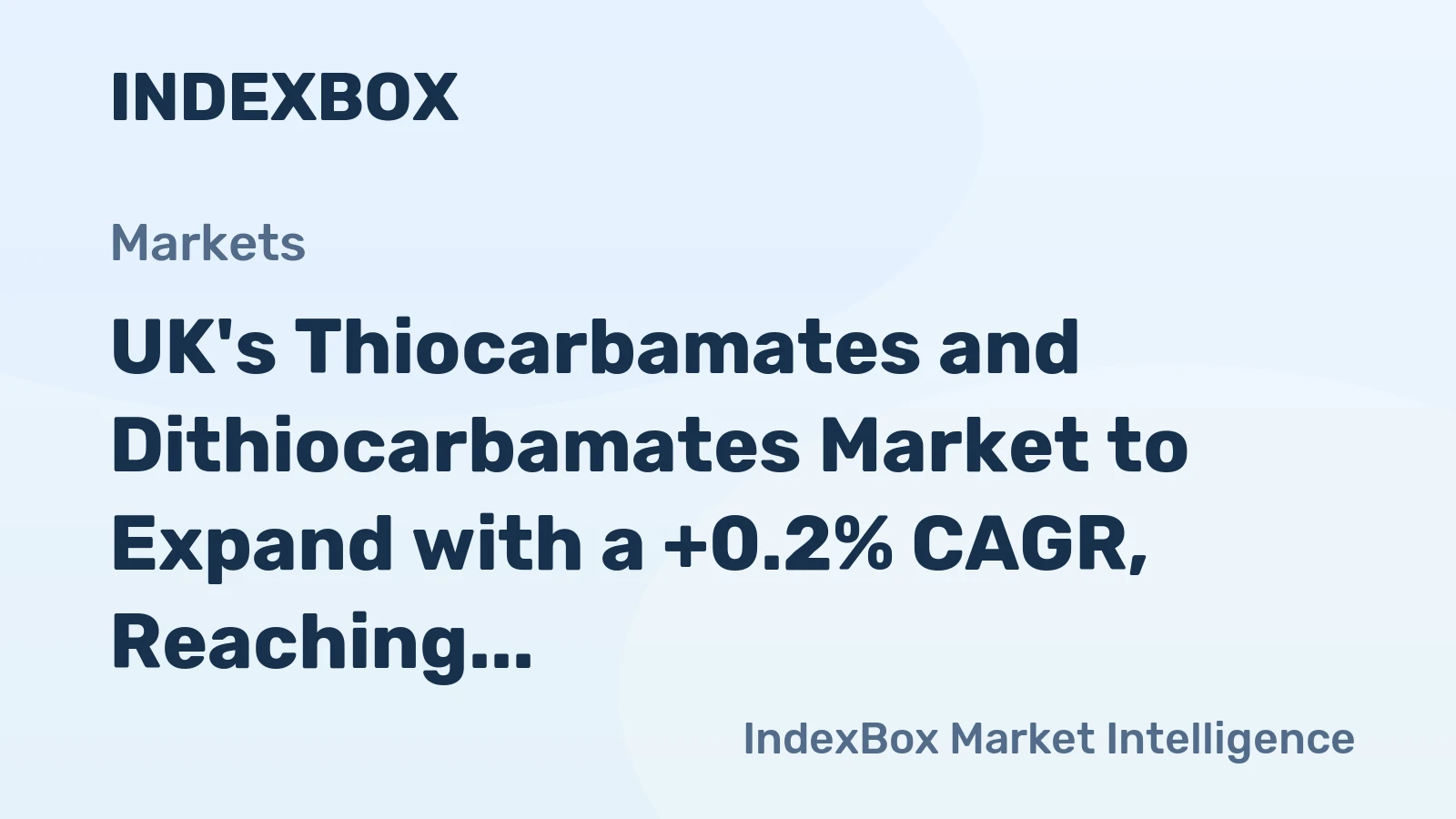 UK's Thiocarbamates and Dithiocarbamates Market to Expand with a +0.2% CAGR, Reaching 91K tons and $304M by 2035