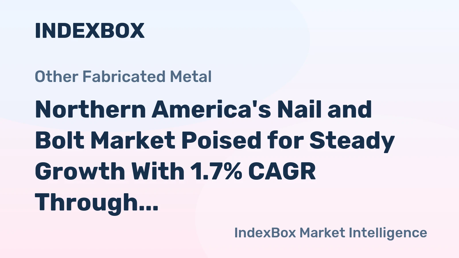 Northern America's Nail and Bolt Market Poised for Steady Growth With 1.7% CAGR Through 2035