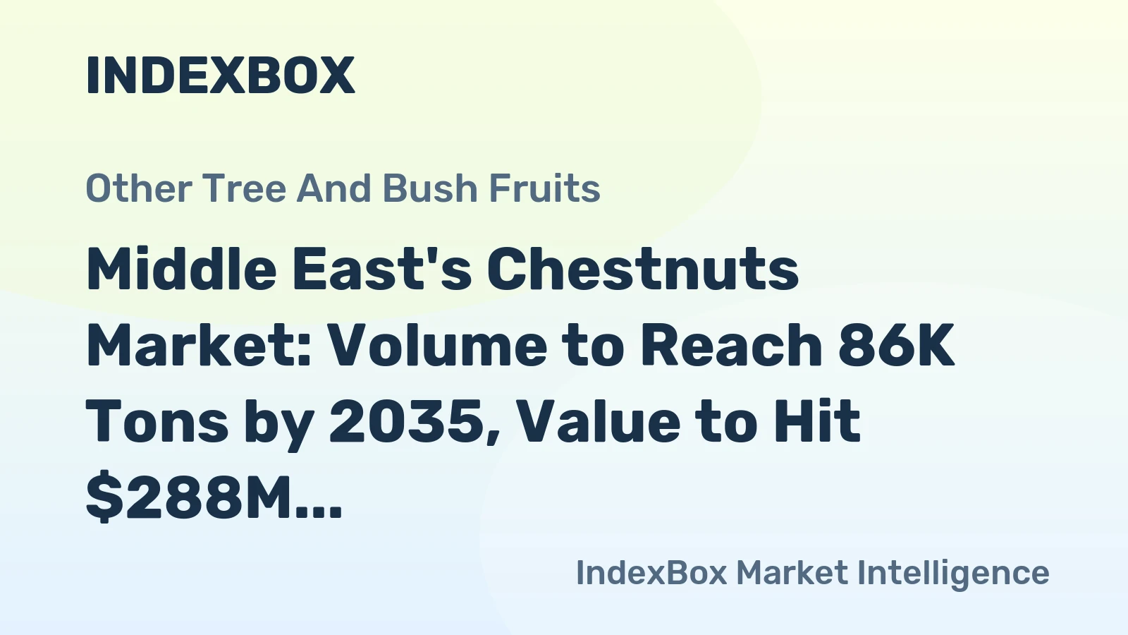 Middle East's Chestnuts Market: Volume to Reach 86K Tons by 2035, Value to Hit $288M