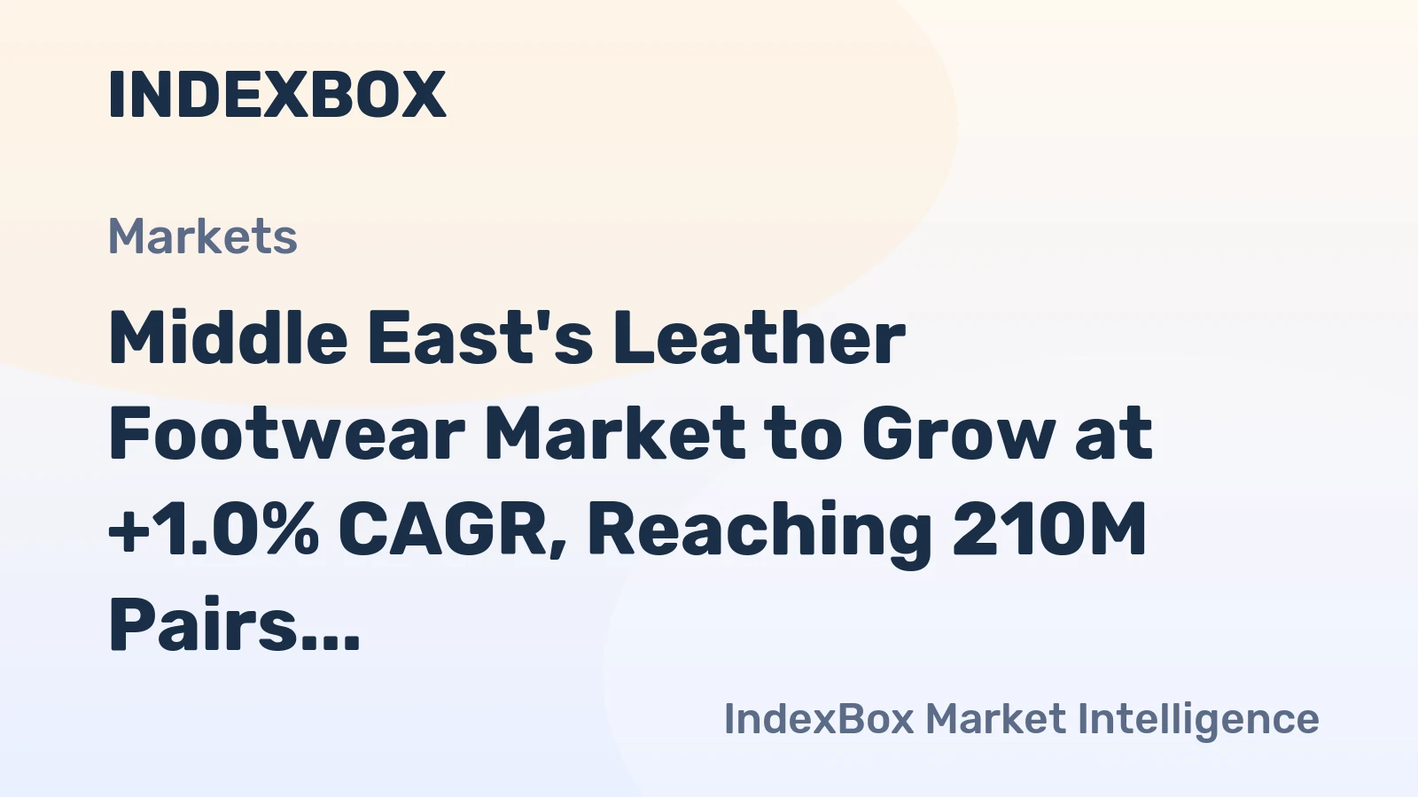 Middle East's Leather Footwear Market to Grow at +1.0% CAGR, Reaching 210M Pairs by 2035