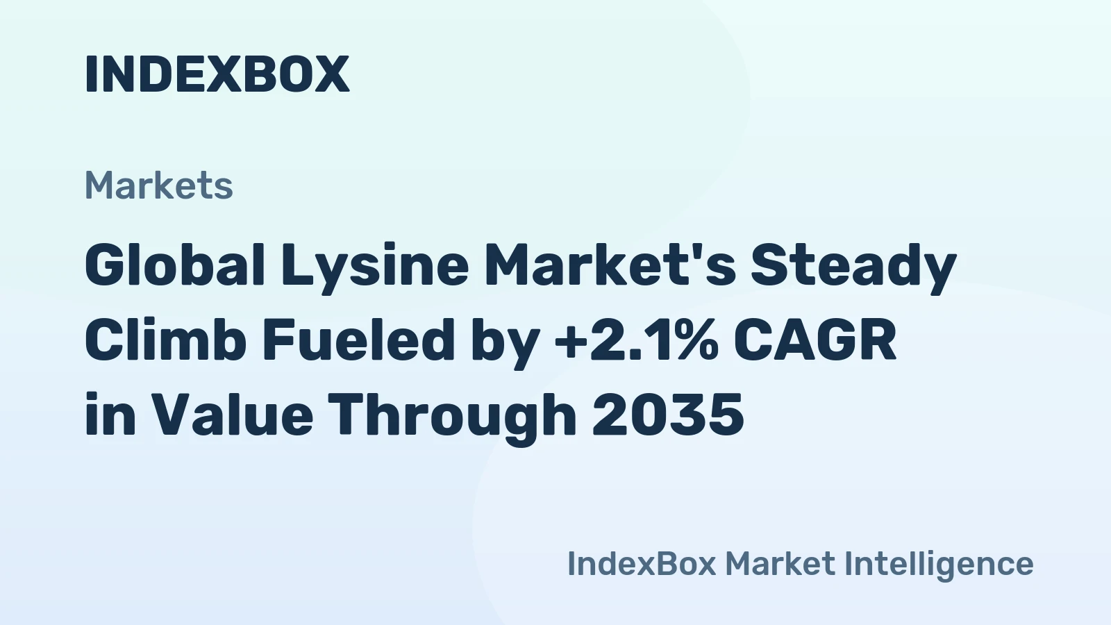 Global Lysine Market's Steady Climb Fueled by +2.1% CAGR in Value Through 2035