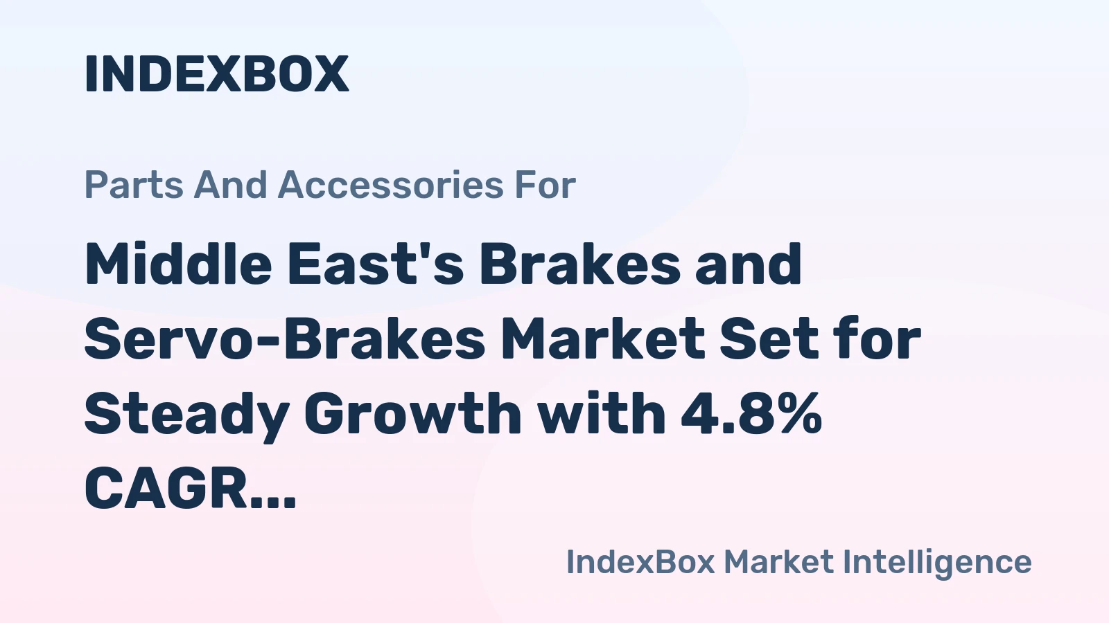 Middle East's Brakes and Servo-Brakes Market Set for Steady Growth with 4.8% CAGR Through 2035