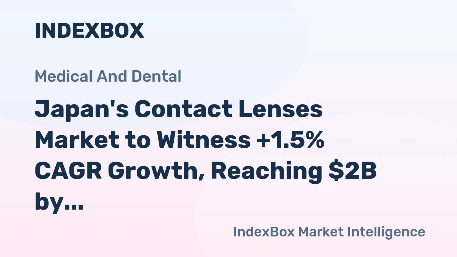 Japan's Contact Lenses Market to Witness +1.5% CAGR Growth, Reaching $2B by 2035