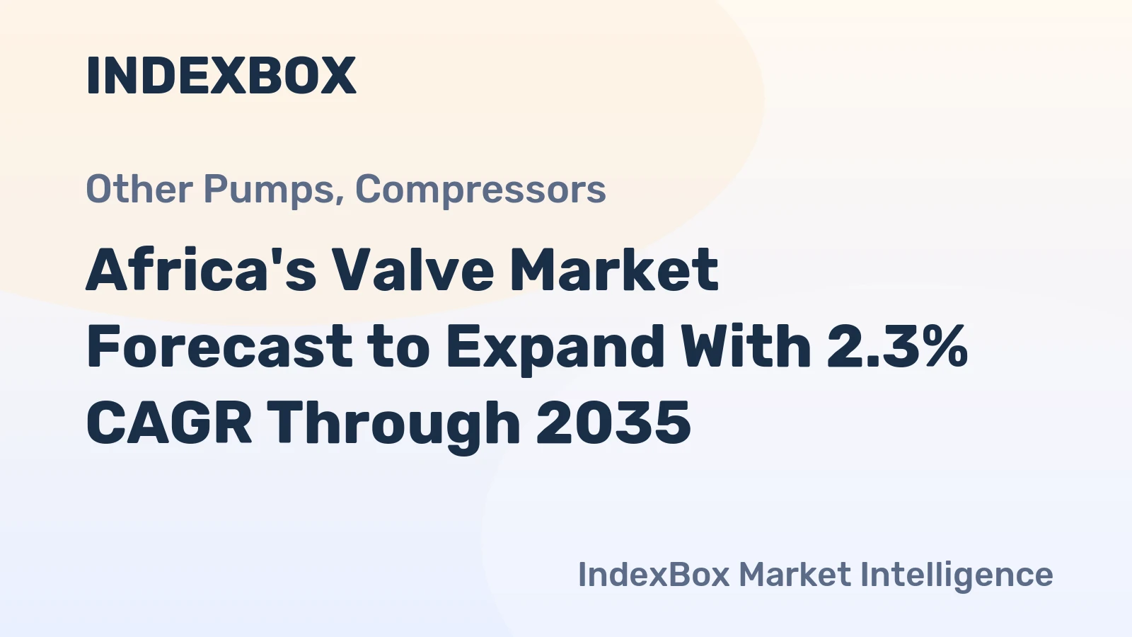 Africa's Valve Market Forecast to Expand With 2.3% CAGR Through 2035