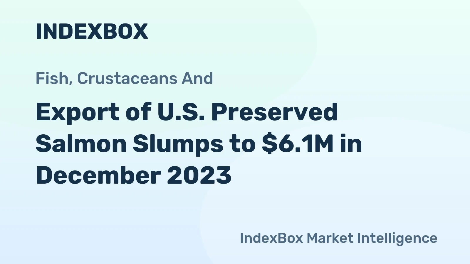Export of U.S. Preserved Salmon Slumps to $6.1M in December 2023