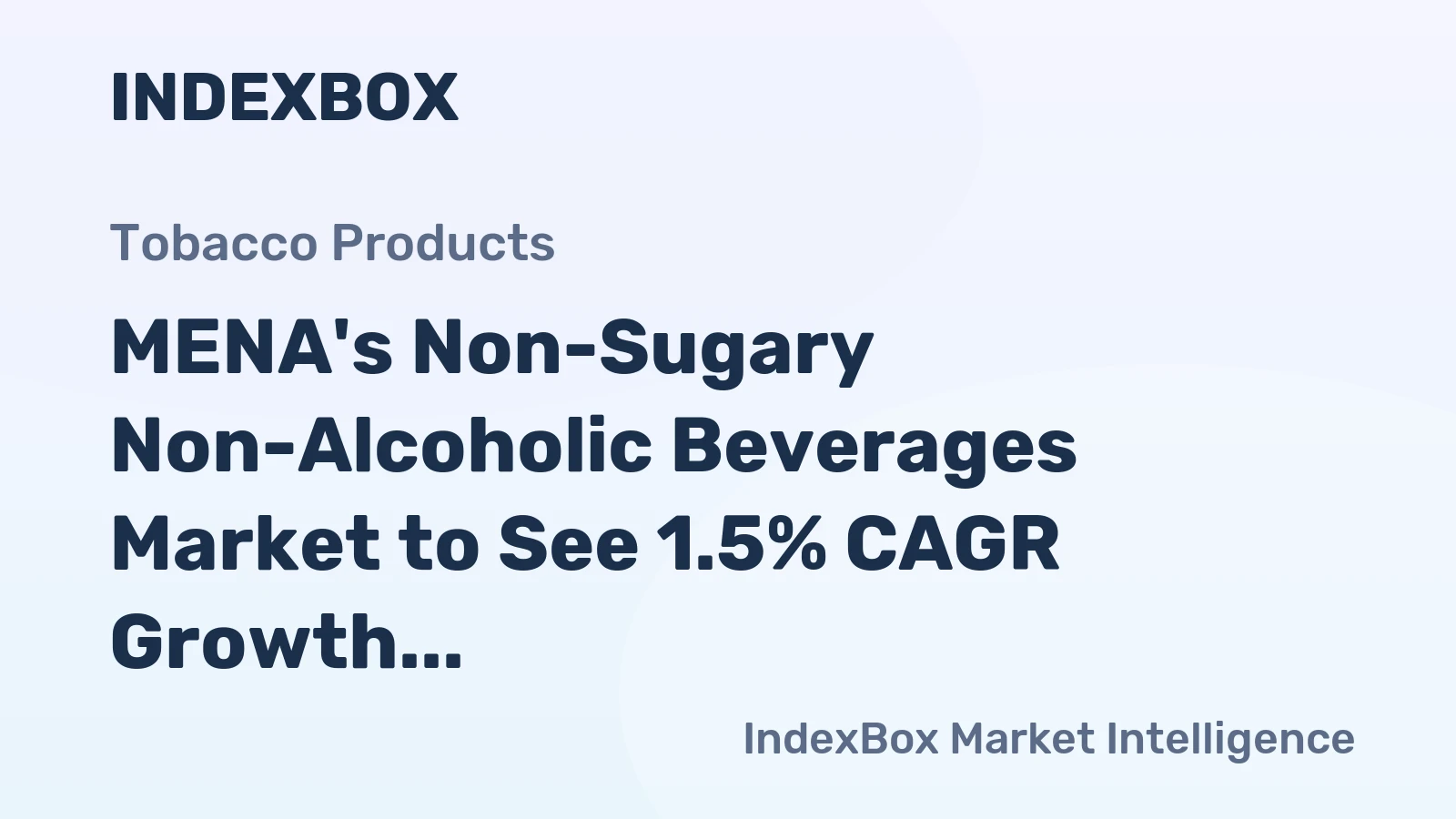 MENA's Non-Sugary Non-Alcoholic Beverages Market to See 1.5% CAGR Growth Through 2035