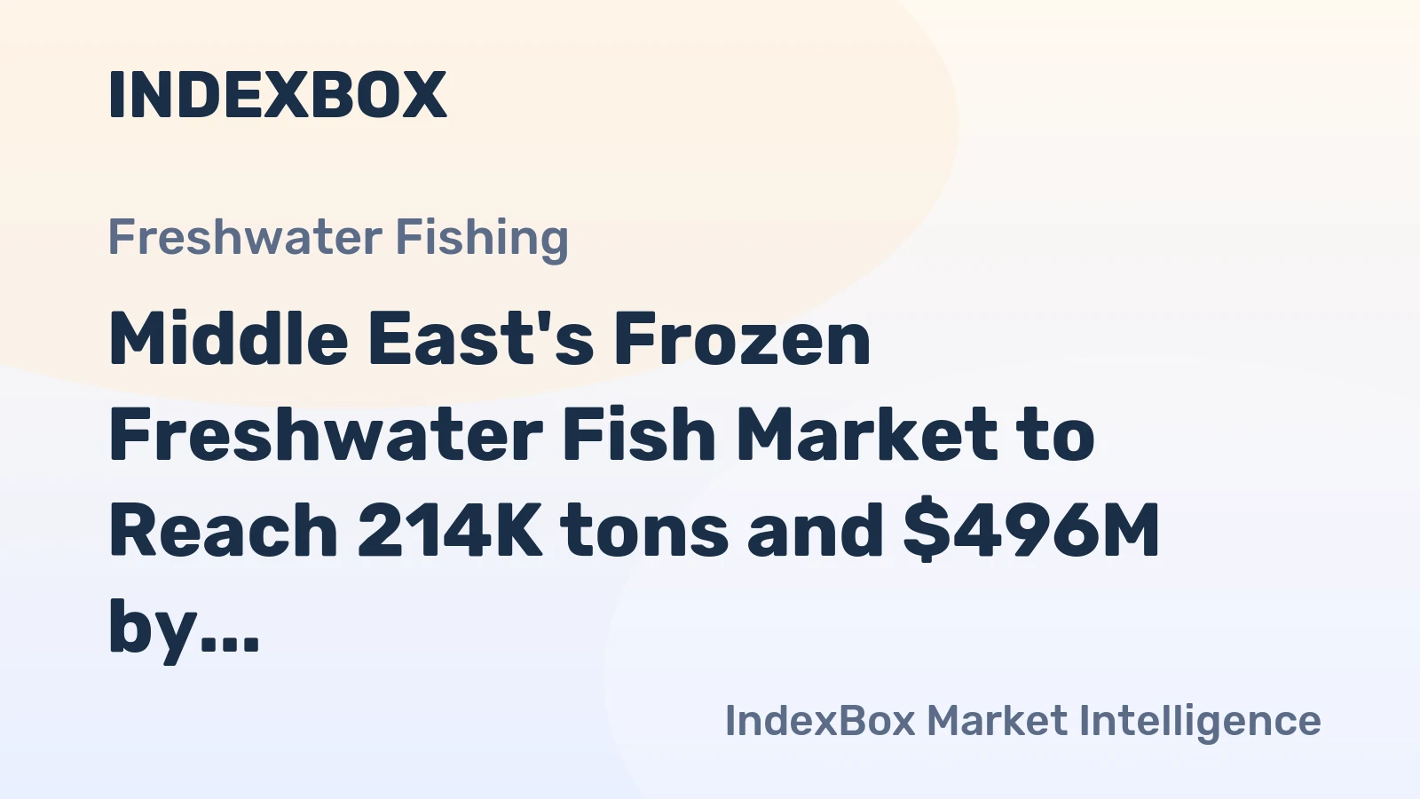 Middle East's Frozen Freshwater Fish Market to Reach 214K tons and $496M by 2035