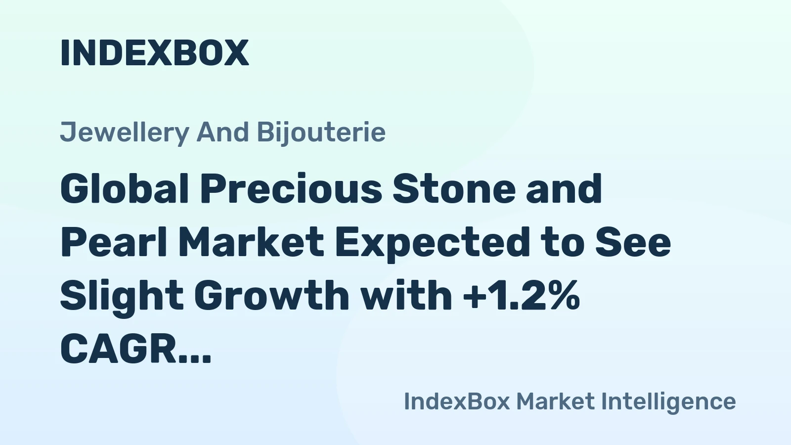 Global Precious Stone and Pearl Market Expected to See Slight Growth with +1.2% CAGR over Next Decade