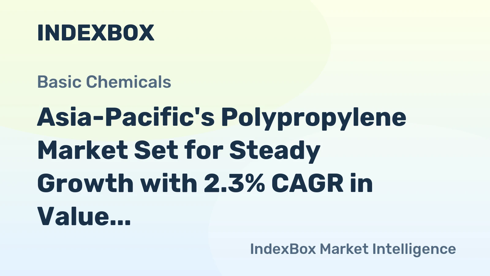 Asia-Pacific's Polypropylene Market Set for Steady Growth with 2.3% CAGR in Value Through 2035