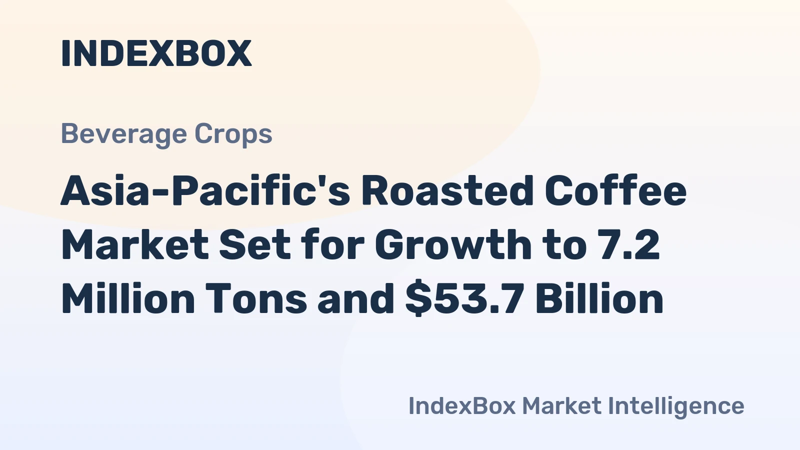 Asia-Pacific's Roasted Coffee Market Set for Growth to 7.2 Million Tons and $53.7 Billion