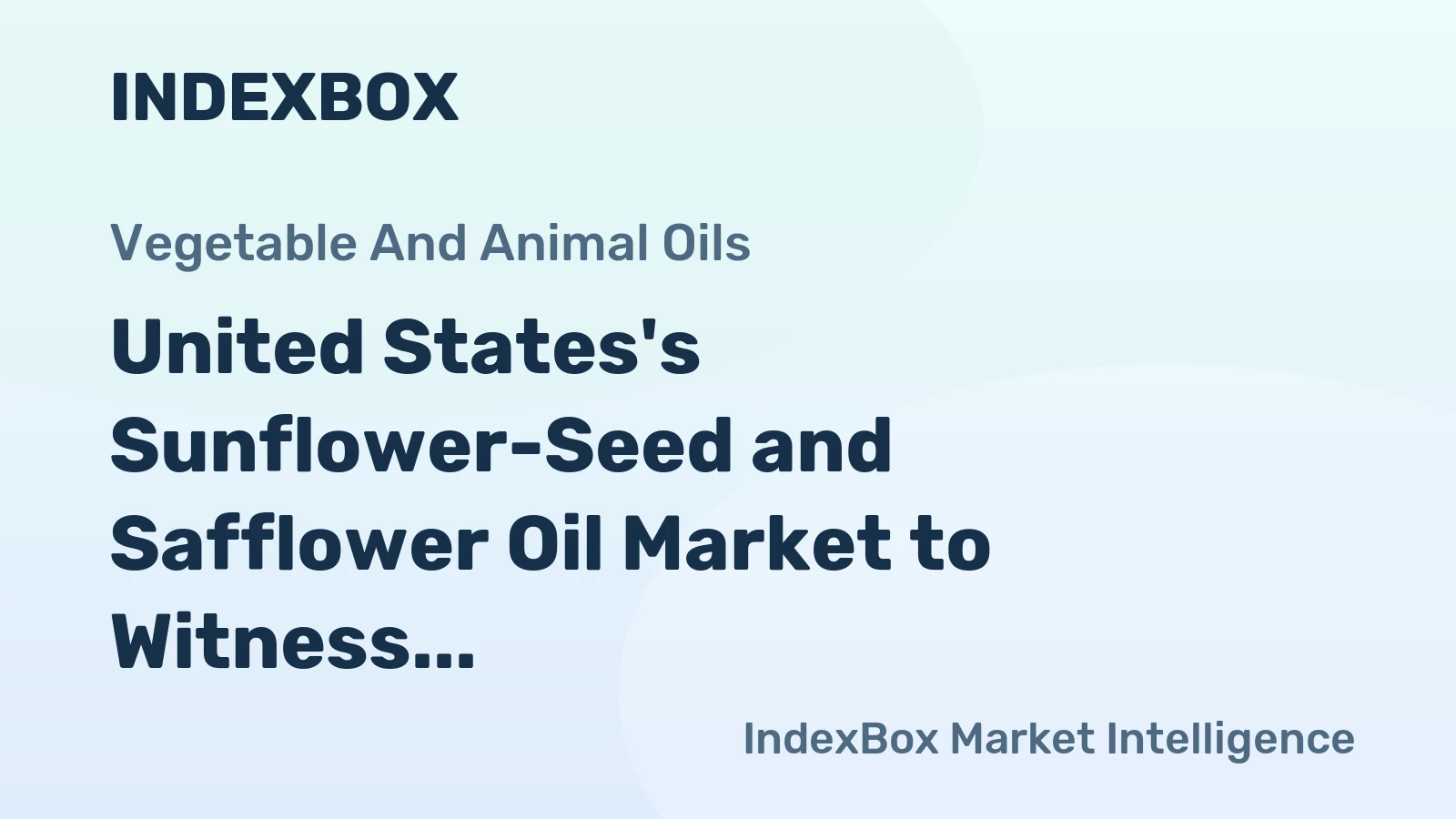 United States's Sunflower-Seed and Safflower Oil Market to Witness Steady Growth with a CAGR of +2.9% from 2024 to 2035