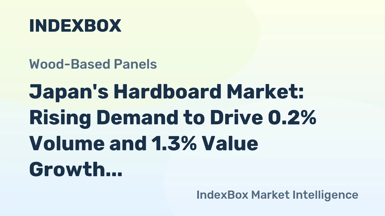 Japan's Hardboard Market: Rising Demand to Drive 0.2% Volume and 1.3% Value Growth by 2035