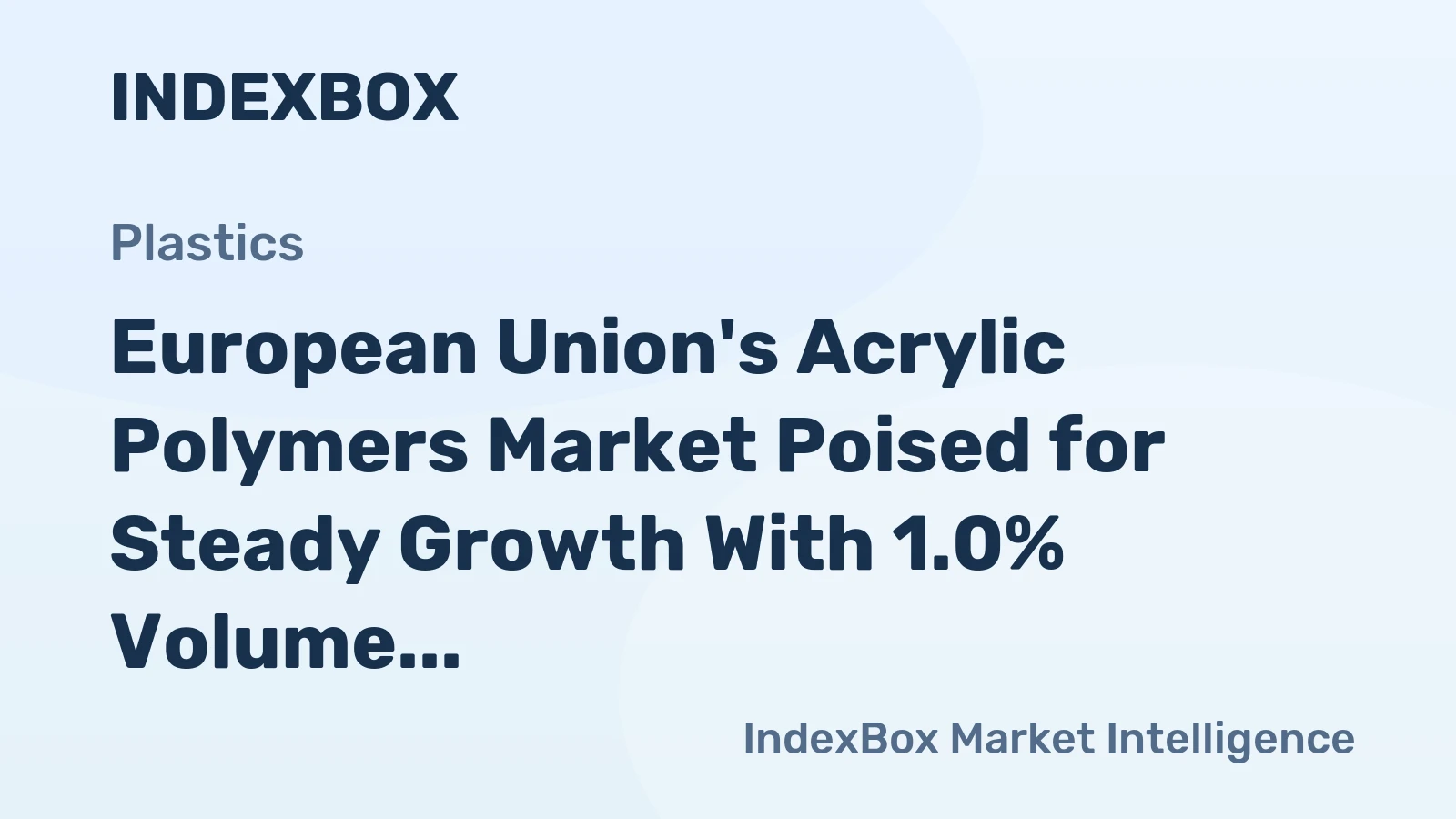 European Union's Acrylic Polymers Market Poised for Steady Growth With 1.0% Volume CAGR Through 2035