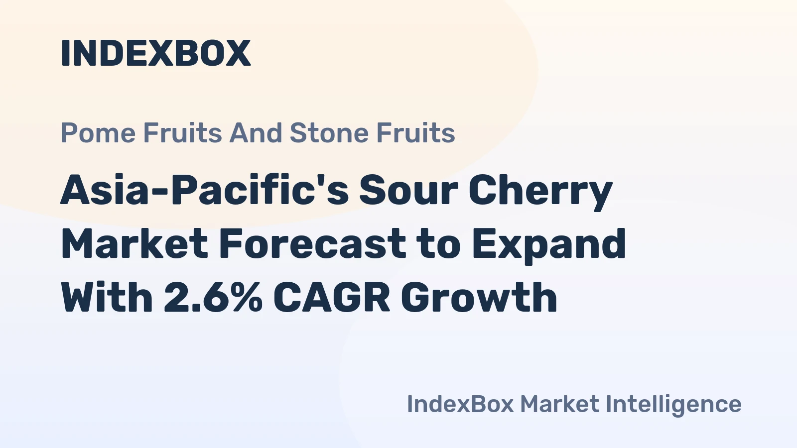 Asia-Pacific's Sour Cherry Market Forecast to Expand With 2.6% CAGR Growth
