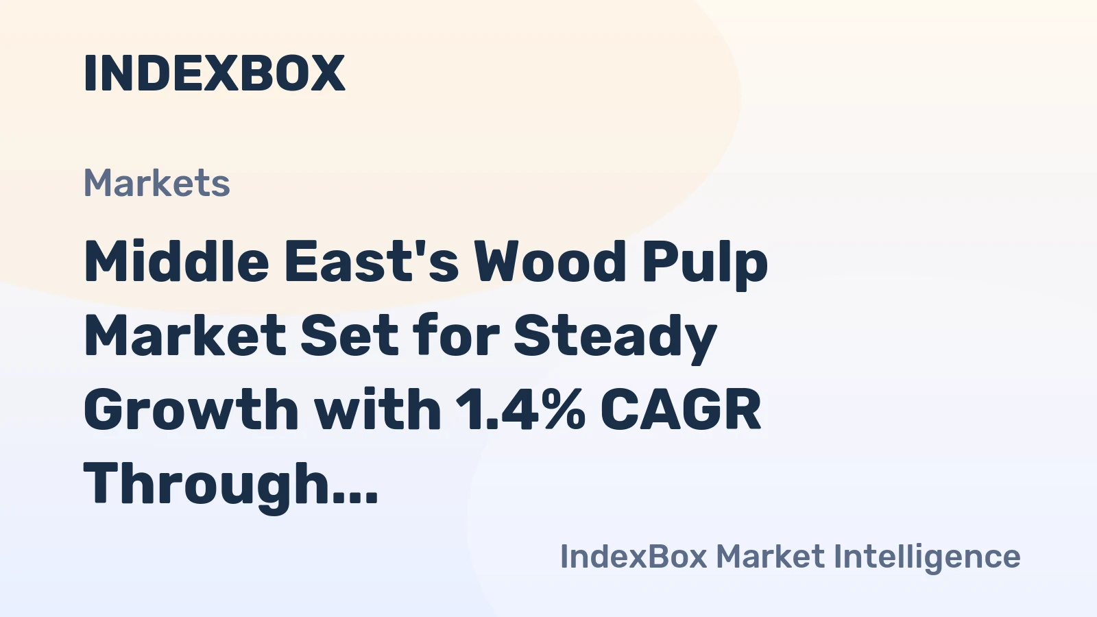 Middle East's Wood Pulp Market Set for Steady Growth with 1.4% CAGR Through 2035