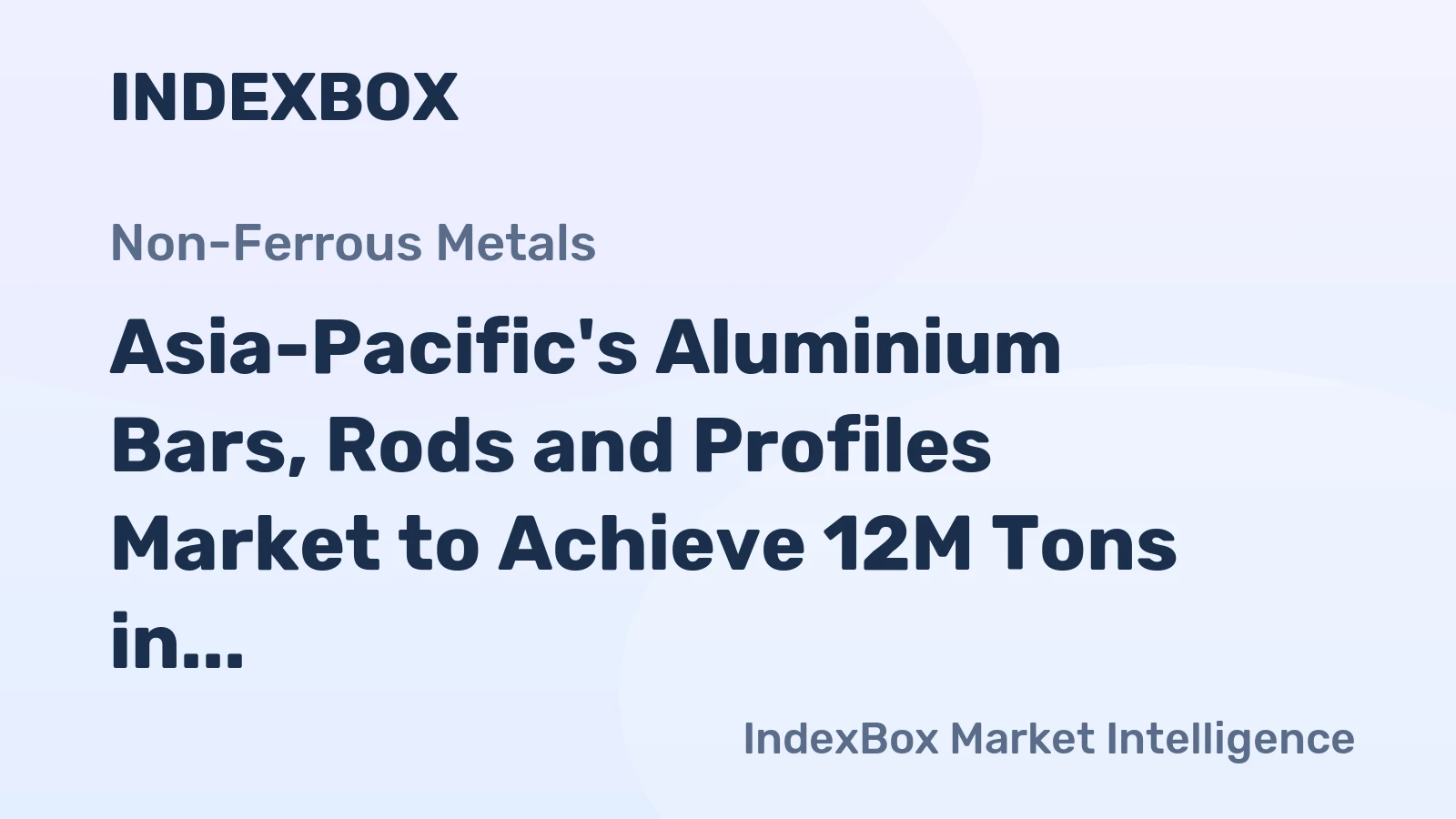 Asia-Pacific's Aluminium Bars, Rods and Profiles Market to Achieve 12M Tons in Volume and $50.9B in Value by 2035