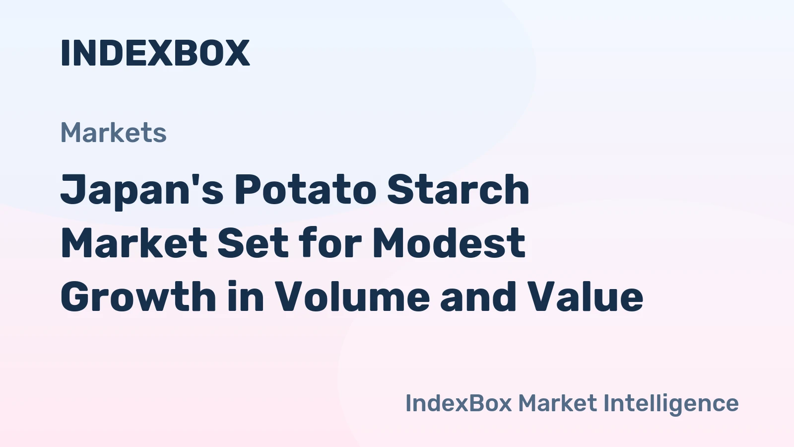 Japan's Potato Starch Market Set for Modest Growth in Volume and Value