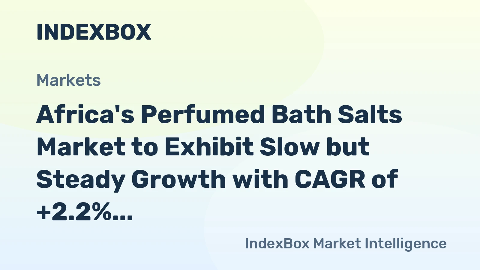 Africa's Perfumed Bath Salts Market to Exhibit Slow but Steady Growth with CAGR of +2.2% from 2024 to 2035