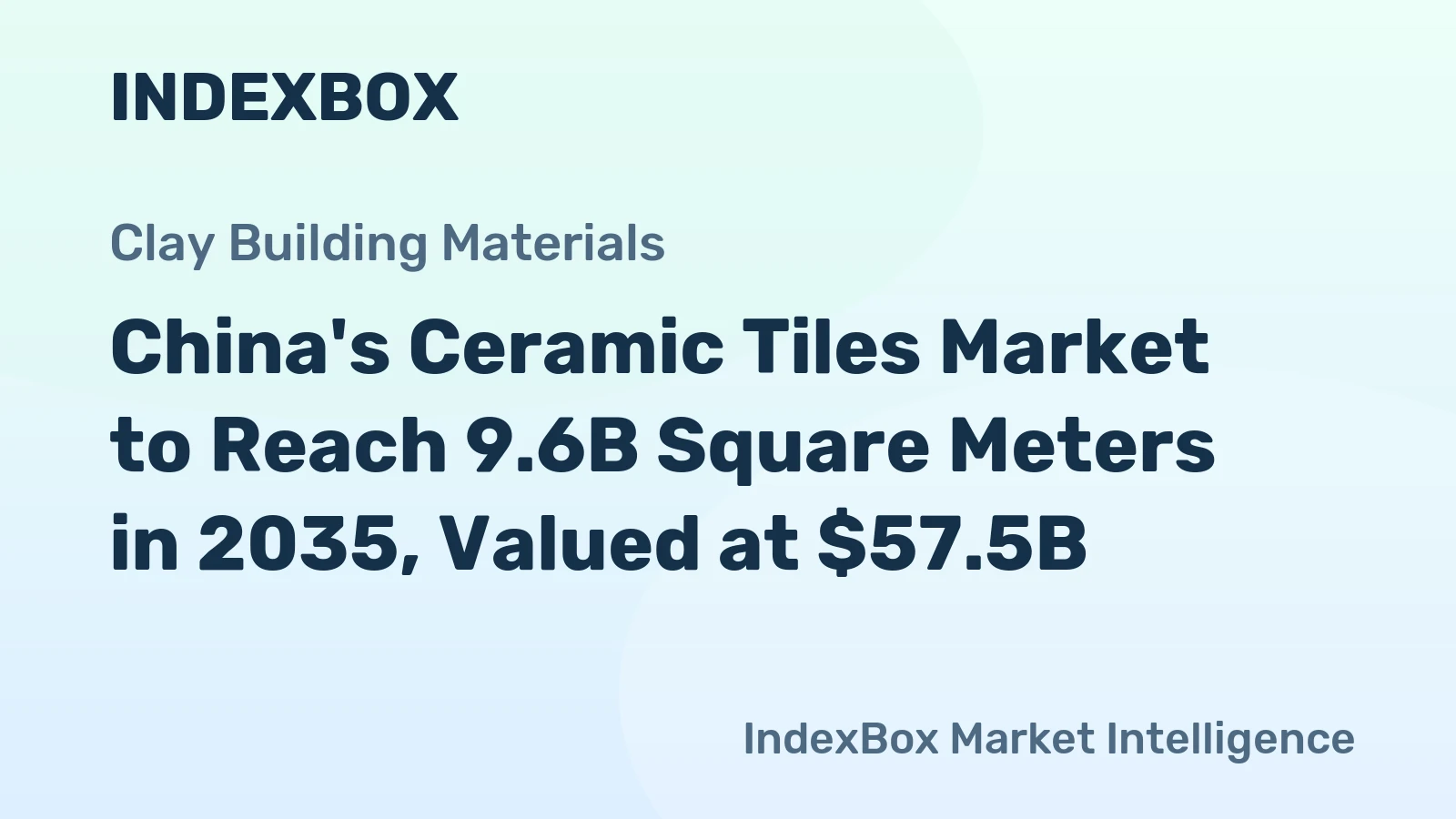 China's Ceramic Tiles Market to Reach 9.6B Square Meters in 2035, Valued at $57.5B
