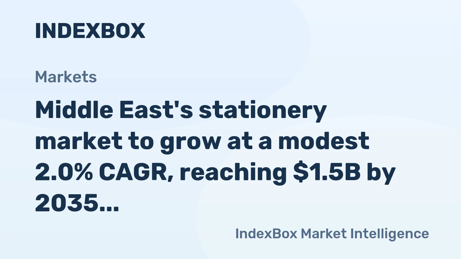Middle East's stationery market to grow at a modest 2.0% CAGR, reaching $1.5B by 2035, driven by rising regional demand.