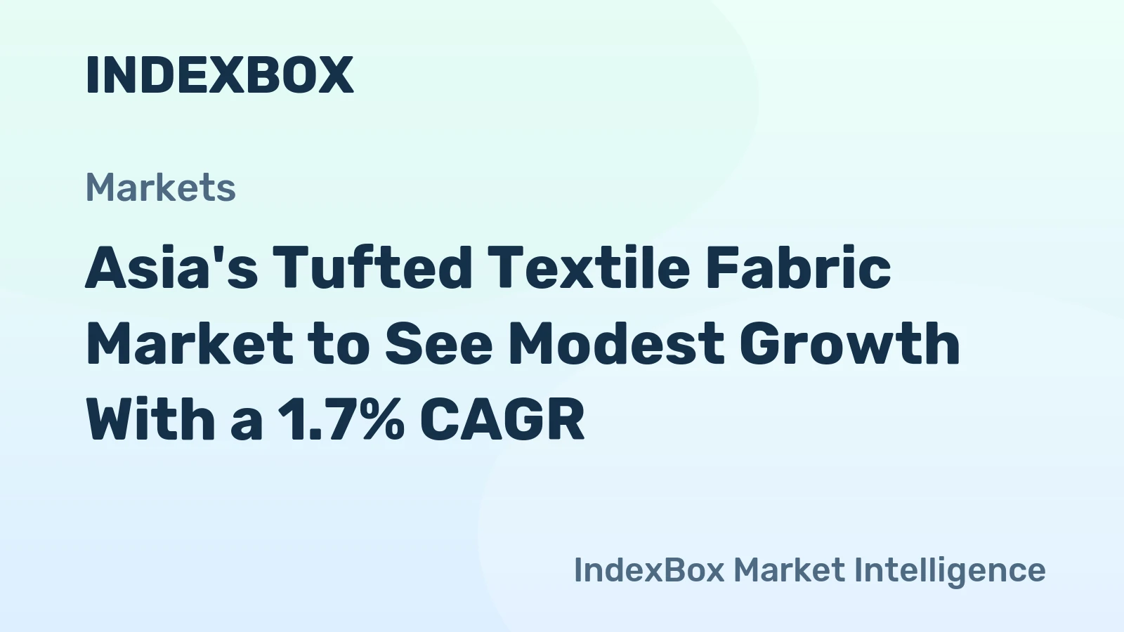 Asia's Tufted Textile Fabric Market to See Modest Growth With a 1.7% CAGR