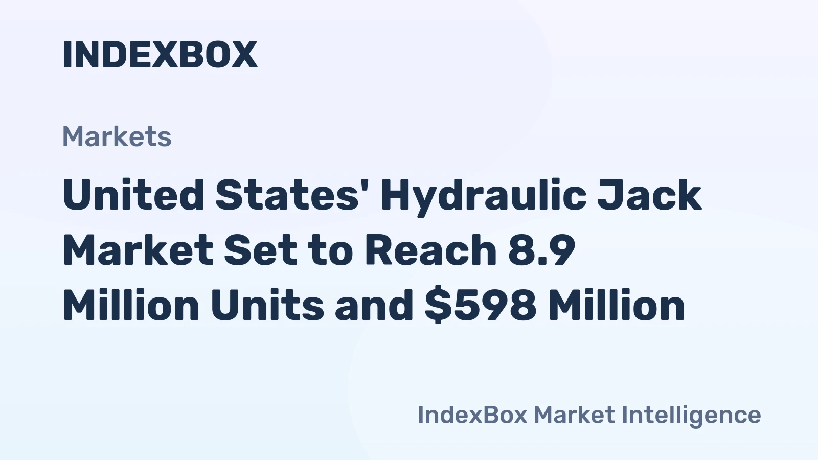 United States' Hydraulic Jack Market Set to Reach 8.9 Million Units and $598 Million