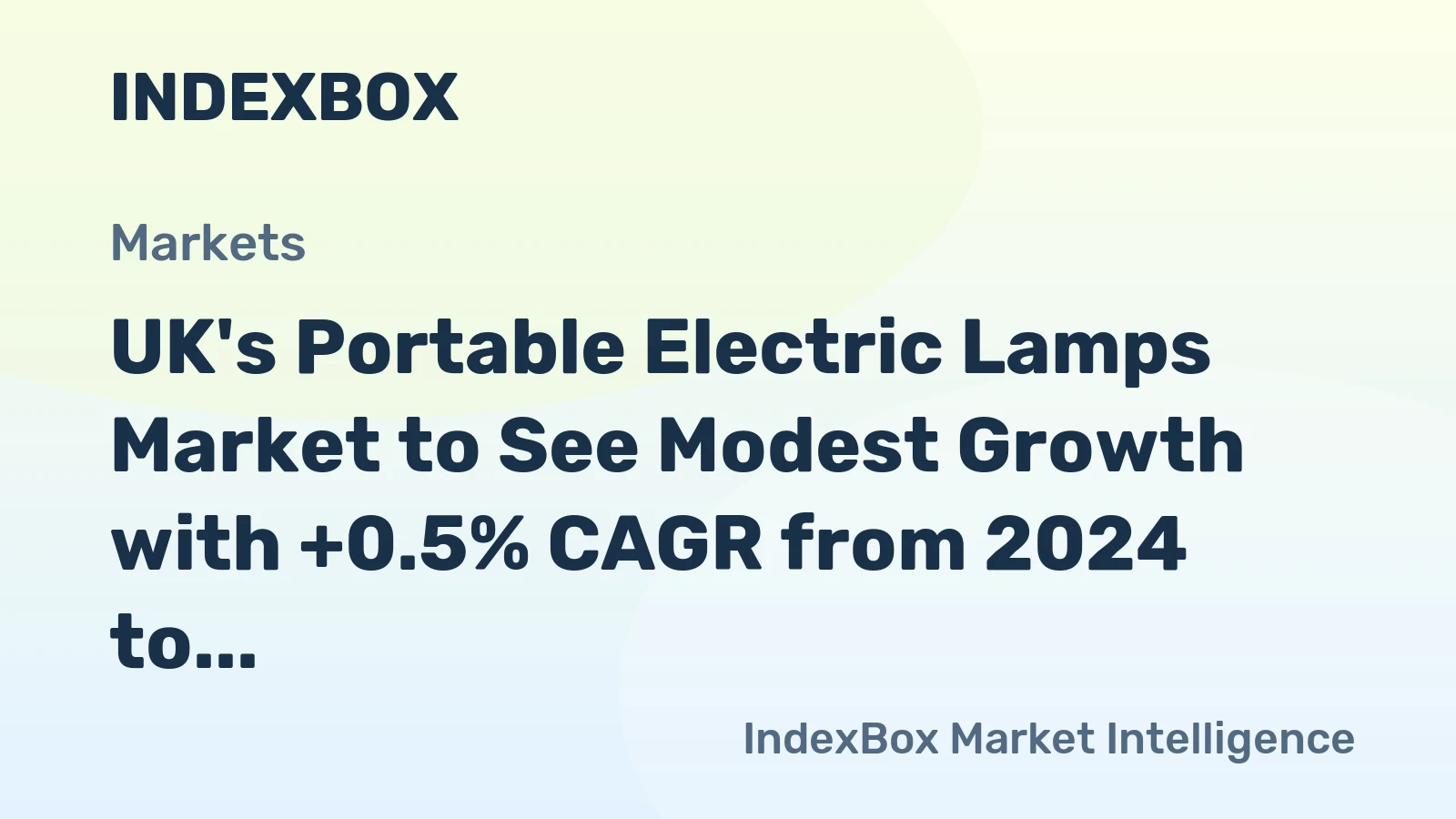 UK's Portable Electric Lamps Market to See Modest Growth with +0.5% CAGR from 2024 to 2035