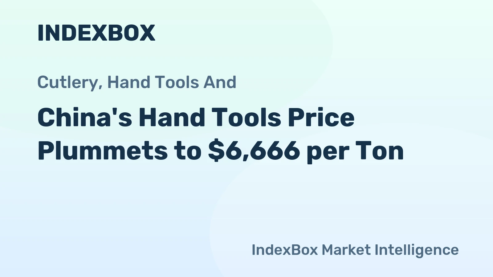 China's Hand Tools Price Plummets to $6,666 per Ton