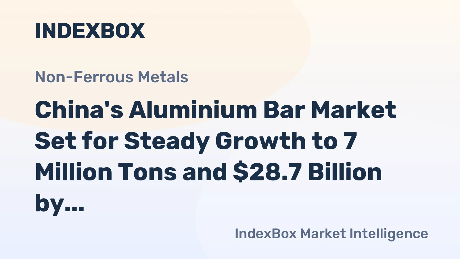 China's Aluminium Bar Market Set for Steady Growth to 7 Million Tons and $28.7 Billion by 2035