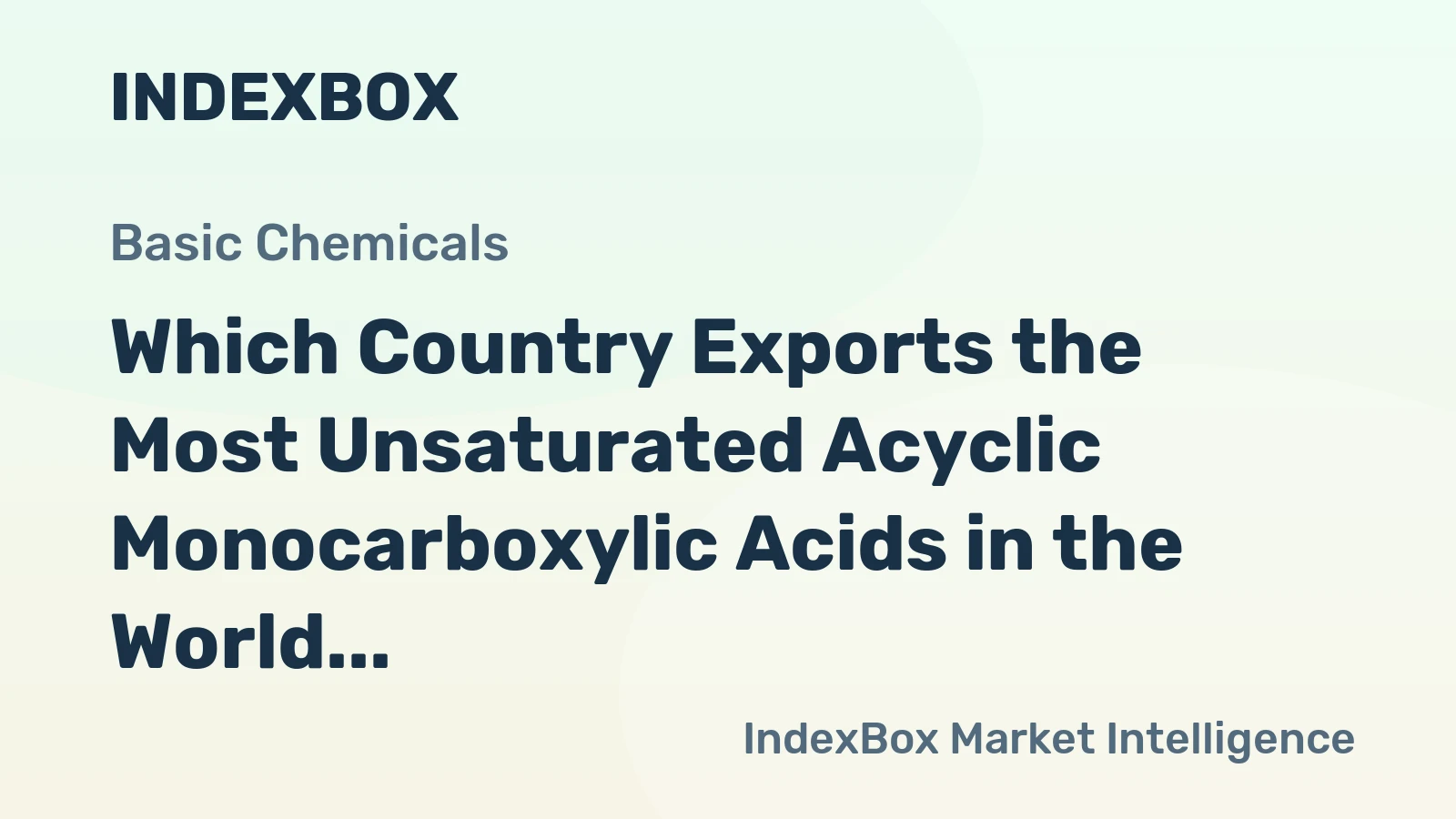 Which Country Exports the Most Unsaturated Acyclic Monocarboxylic Acids in the World?