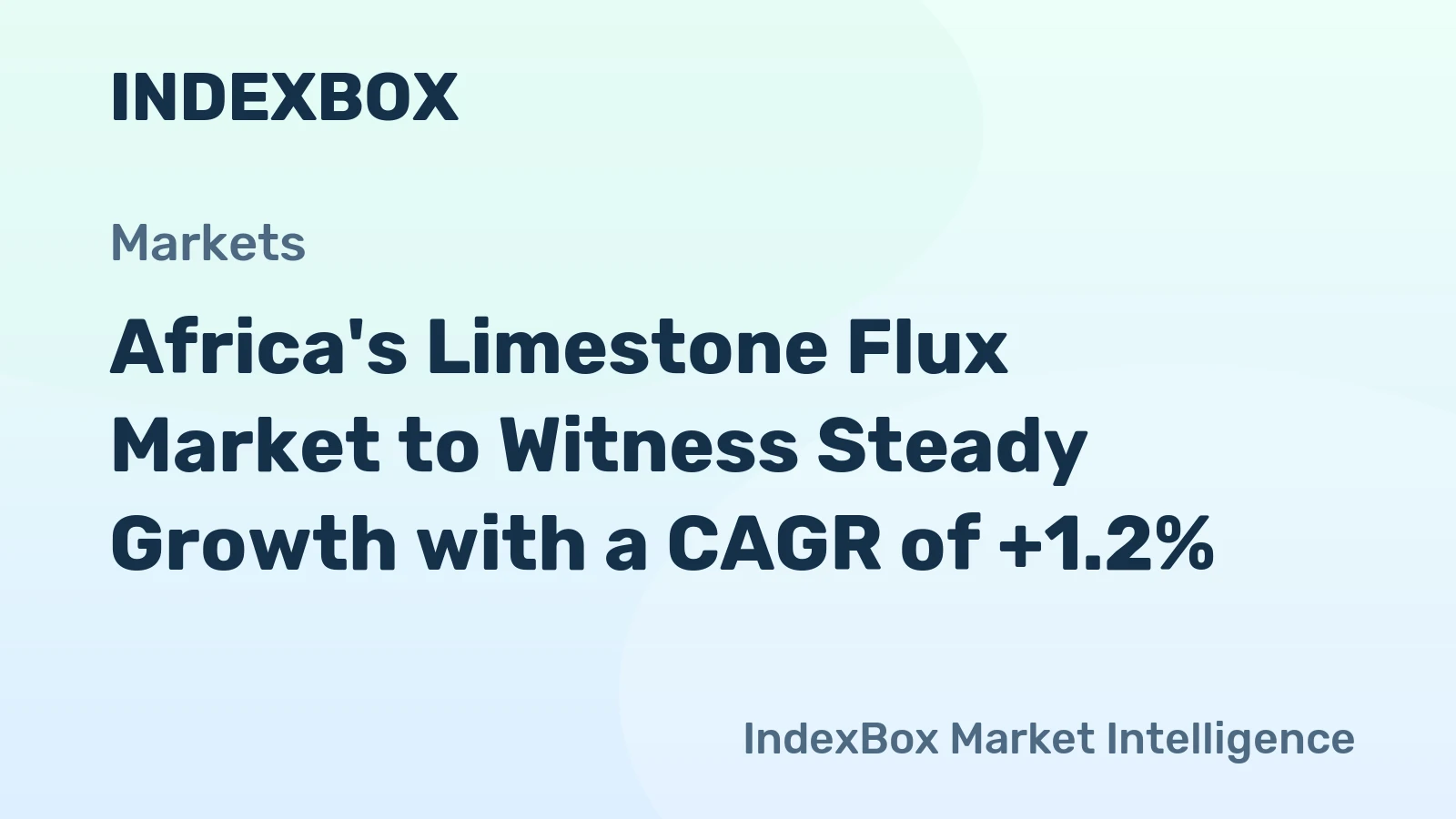 Africa's Limestone Flux Market to Witness Steady Growth with a CAGR of +1.2%