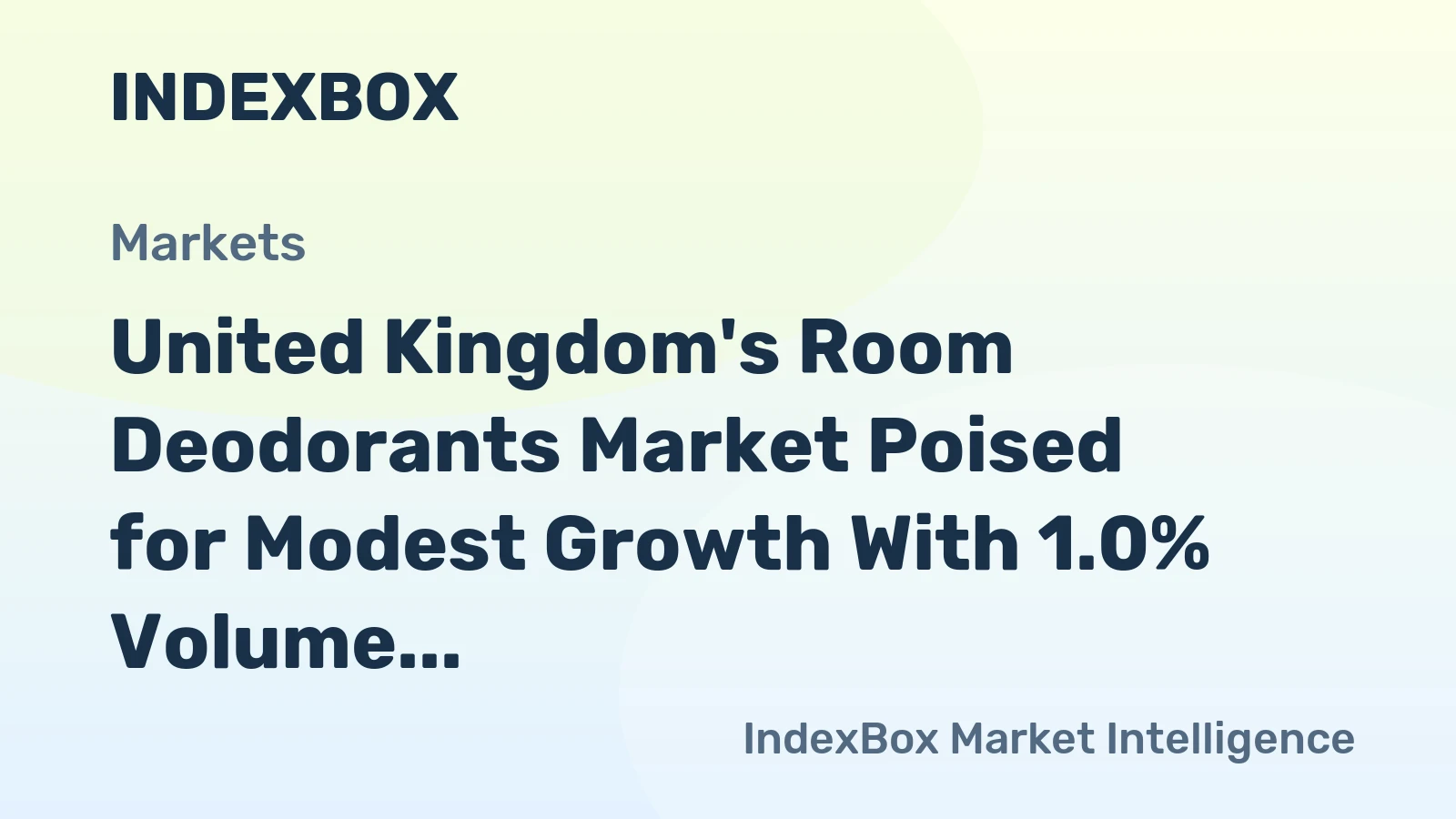 United Kingdom's Room Deodorants Market Poised for Modest Growth With 1.0% Volume CAGR