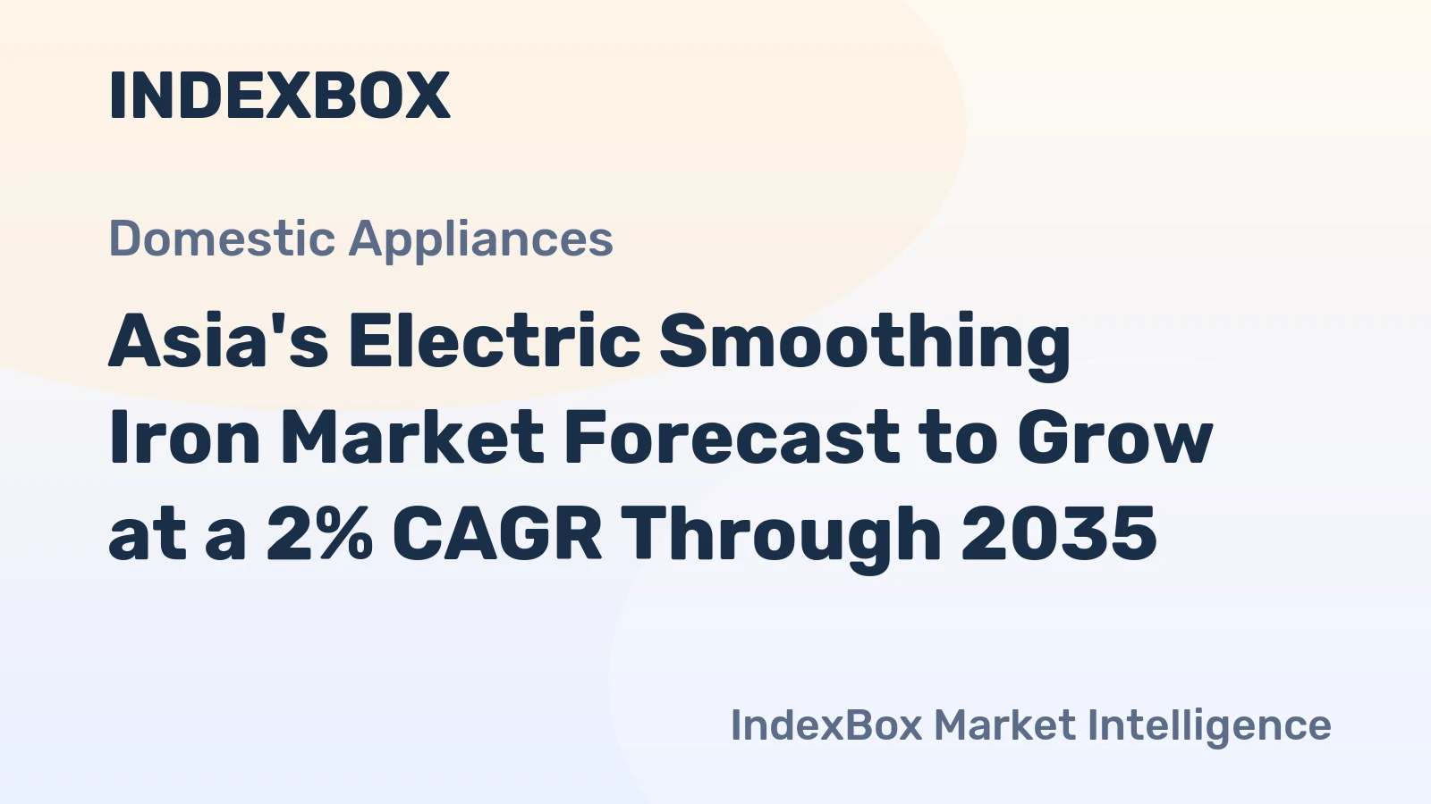 Asia's Electric Smoothing Iron Market Forecast to Grow at a 2% CAGR Through 2035