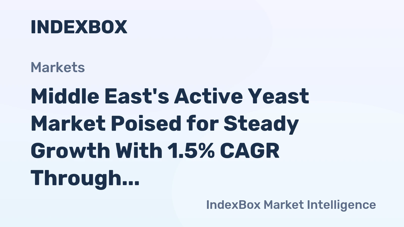 Middle East's Active Yeast Market Poised for Steady Growth With 1.5% CAGR Through 2035