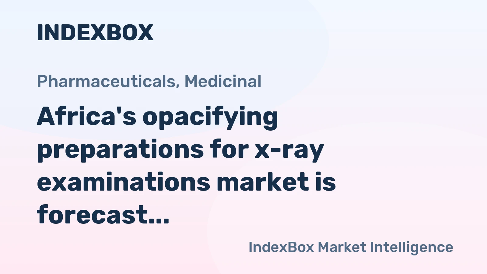 Africa's opacifying preparations for x-ray examinations market is forecast to grow to 8.7K tons in volume and $505M in value by 2035.