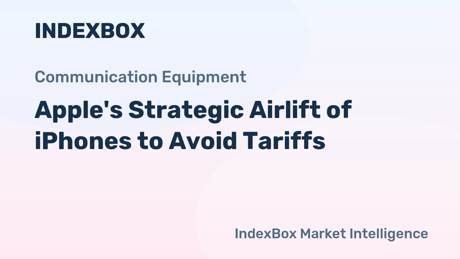 Apple's Strategic Airlift of iPhones to Avoid Tariffs