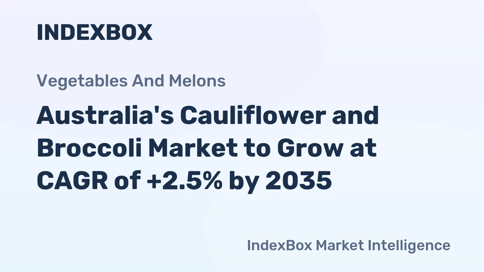Australia's Cauliflower and Broccoli Market to Grow at CAGR of +2.5% by 2035
