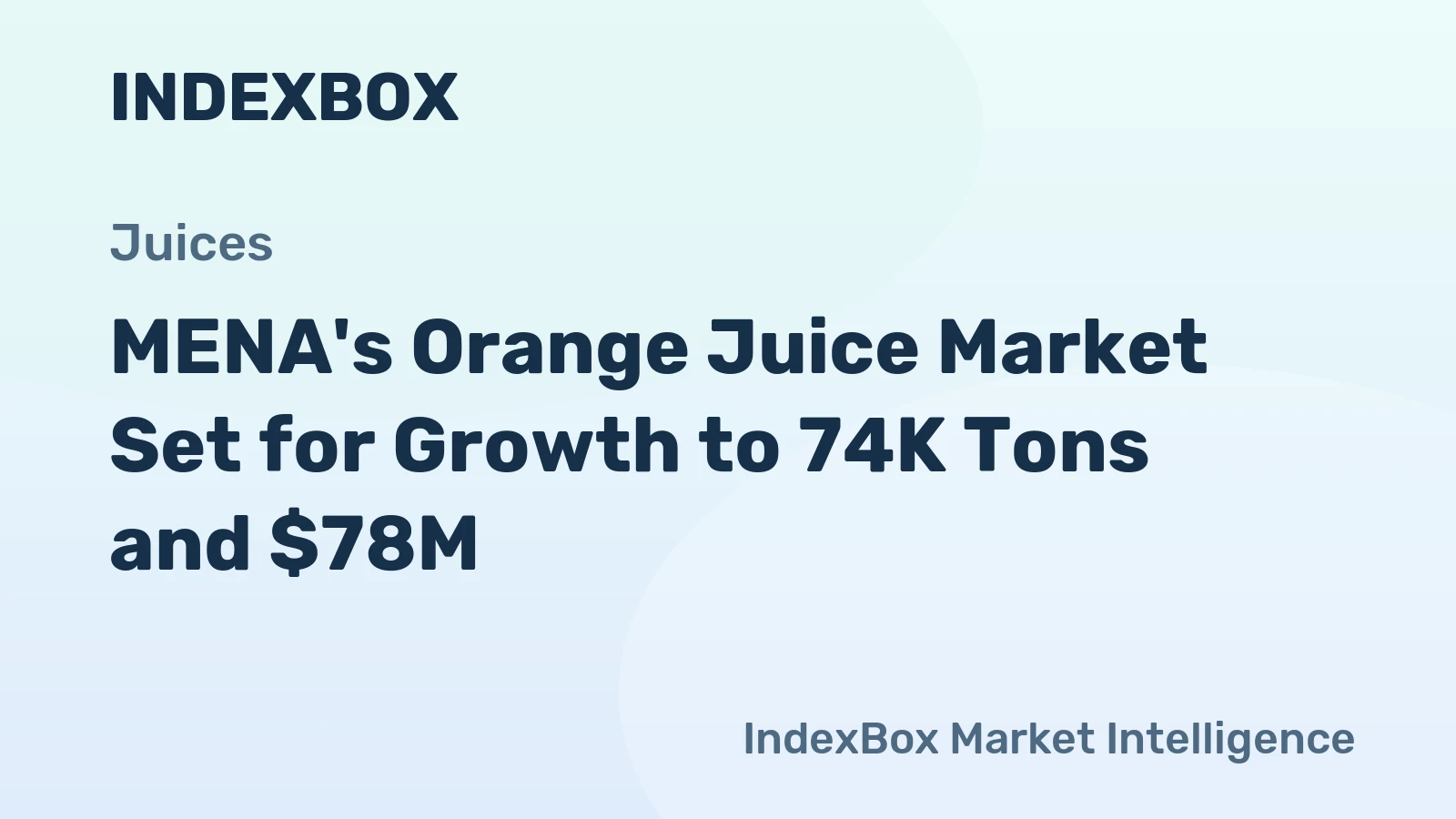MENA's Orange Juice Market Set for Growth to 74K Tons and $78M