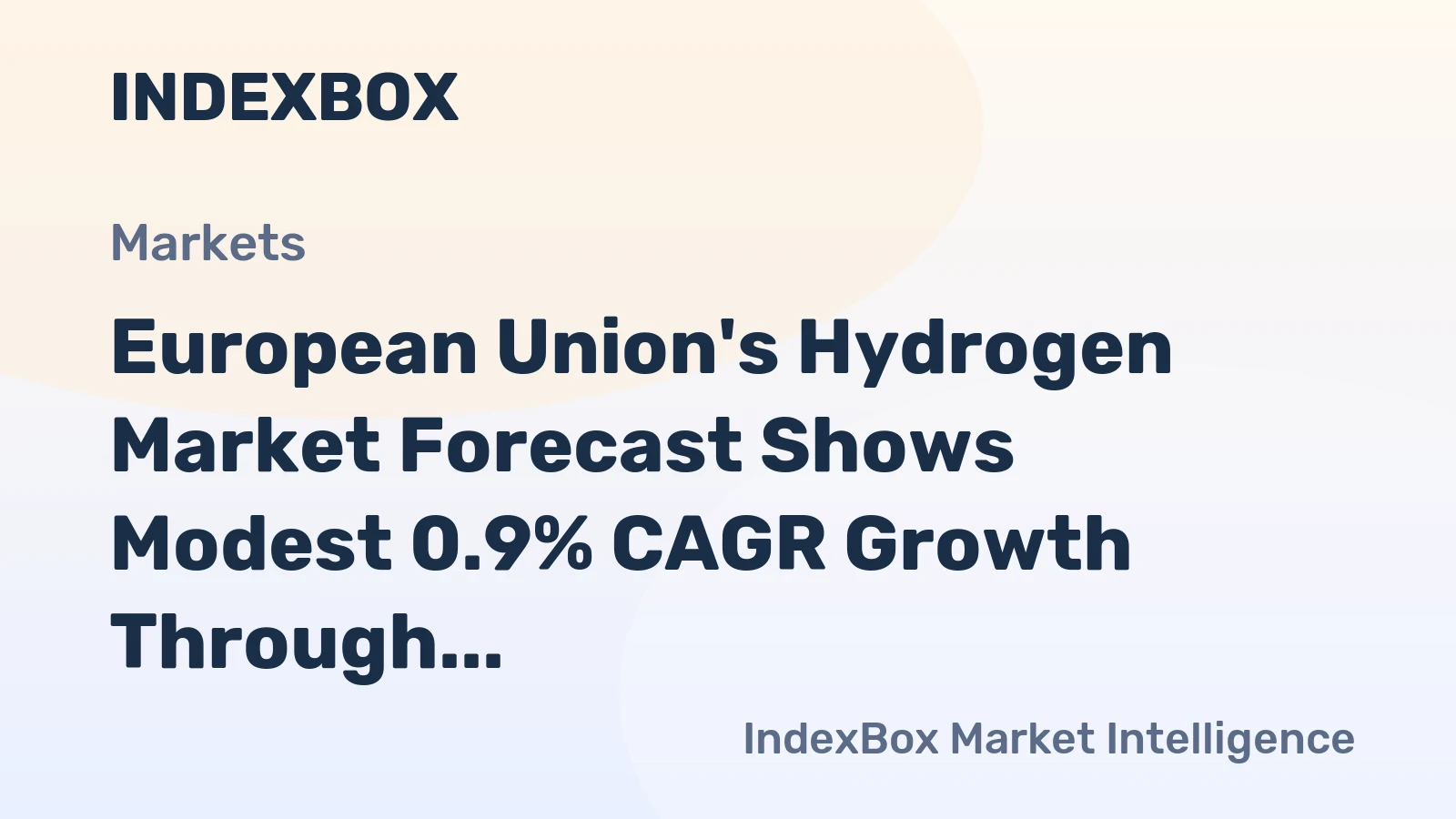 European Union's Hydrogen Market Forecast Shows Modest 0.9% CAGR Growth Through 2035