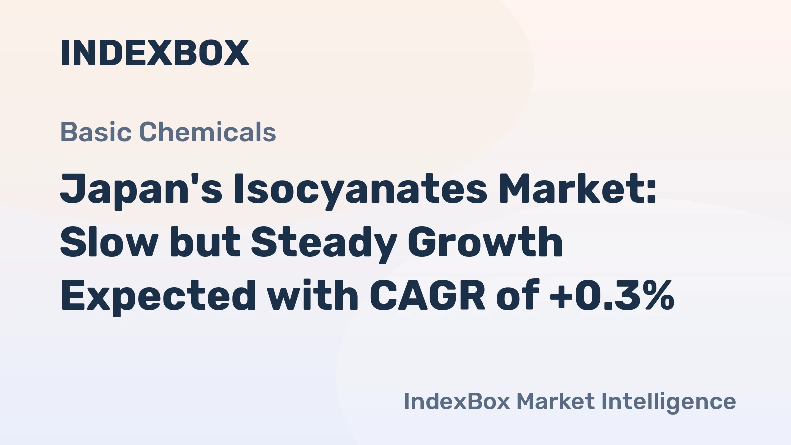 Japan's Isocyanates Market: Slow but Steady Growth Expected with CAGR of +0.3%