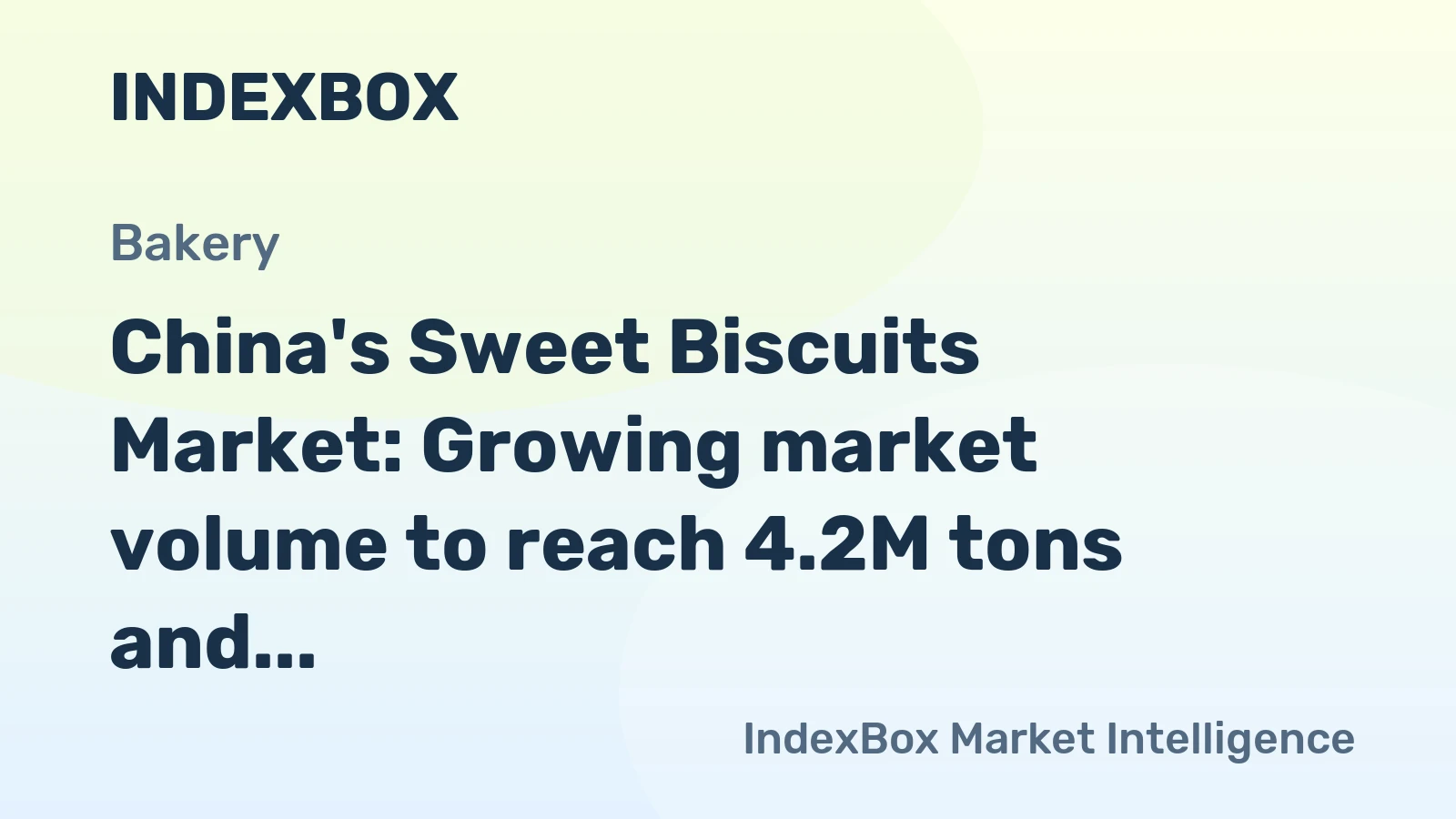 China's Sweet Biscuits Market: Growing market volume to reach 4.2M tons and market value to $14.4B by 2035